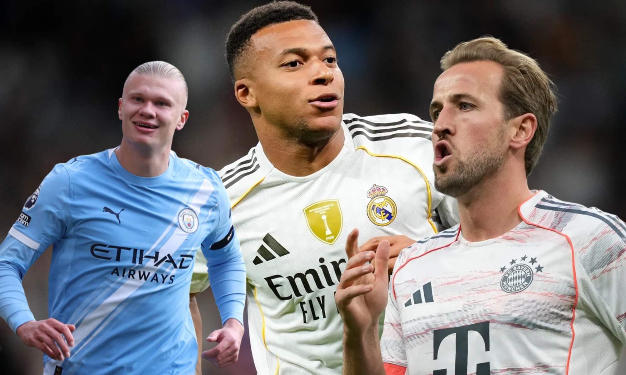 ¿Quién lleva más goles en 2025 entre Mbappé, Haaland y Kane? La carrera por la Bota de Oro